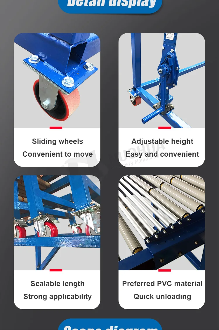 Telescopic Gravity Roller Conveyor for Truck Loading & Unloading ...