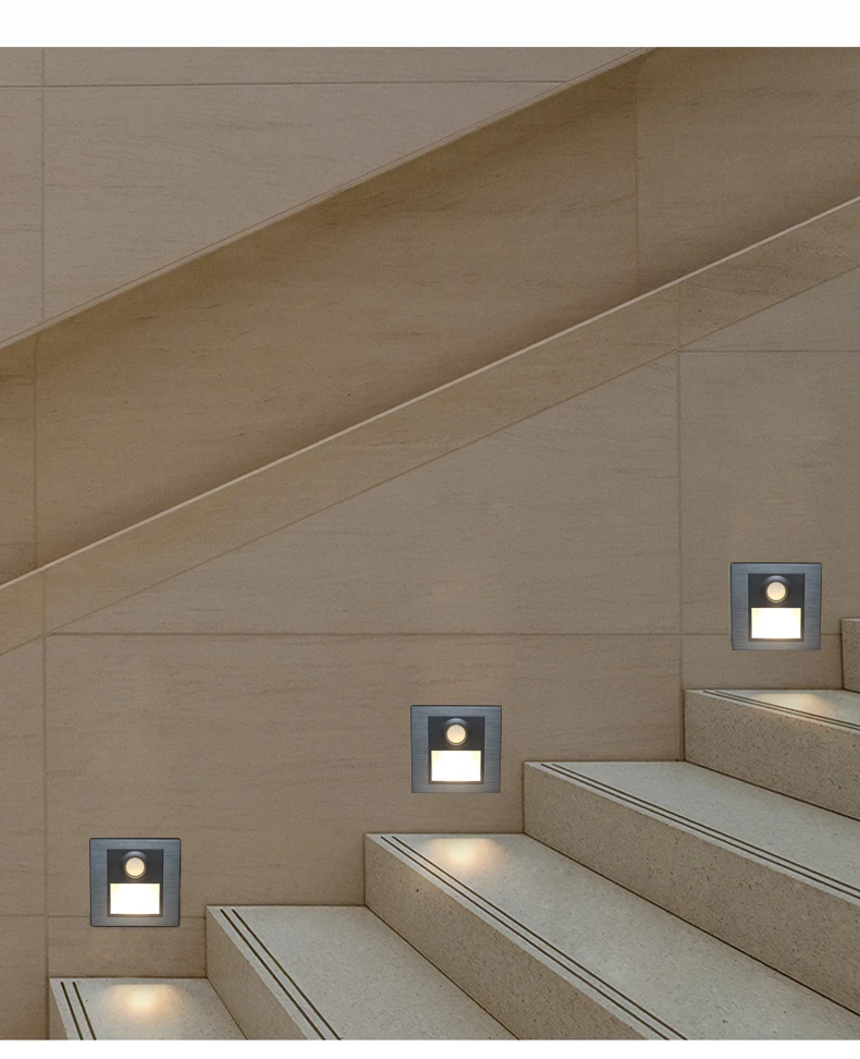 ABS Smart Step Wall Lamp with Sensor - LED Stair Lights