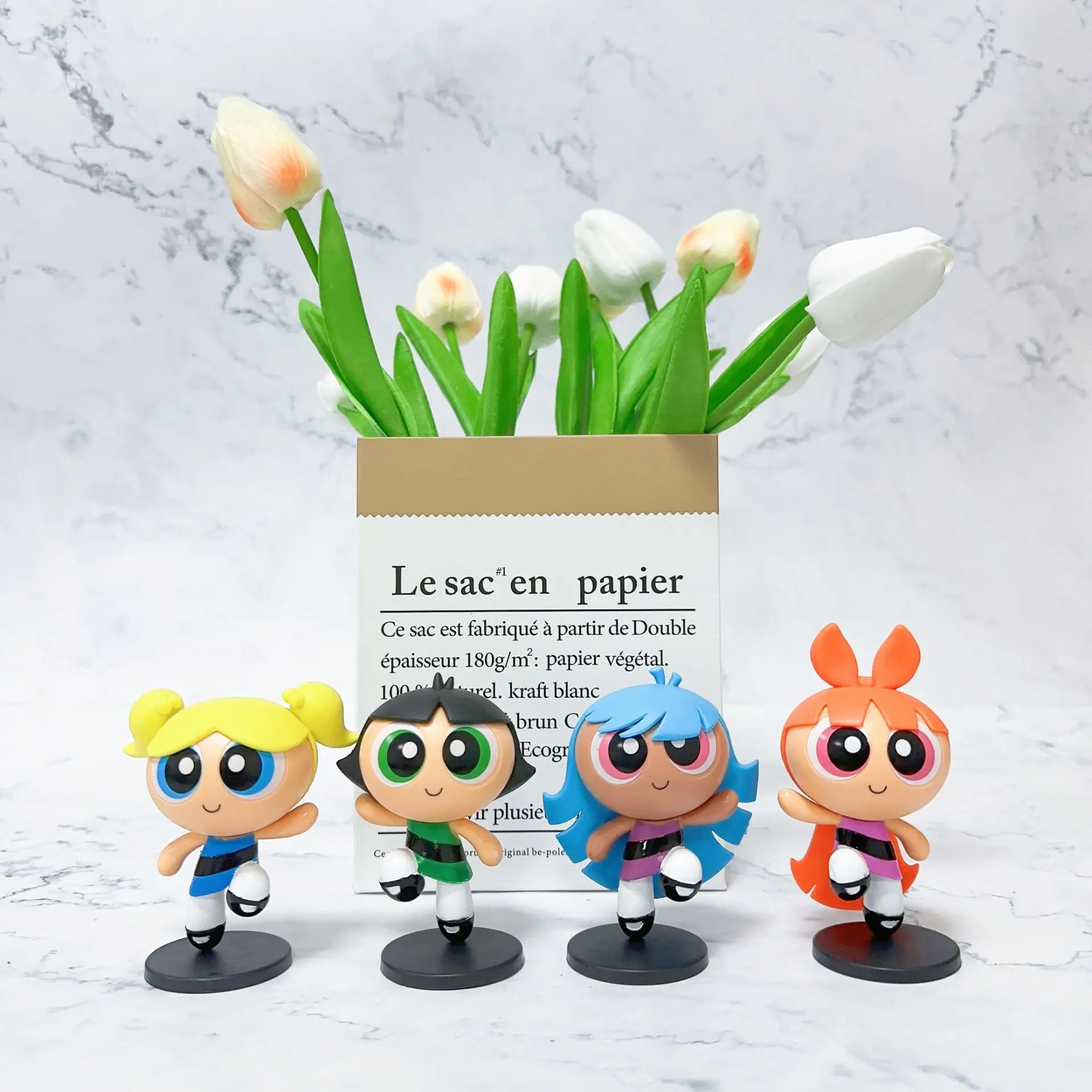Al Popular Cartoon Powerpuff-girls Pvc Model Anime Action Toy Figures ...