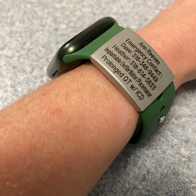 Custom Engraved Emergency Id Safety Plate For Sport Smartwatch Or ...