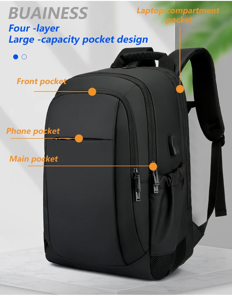 Custom Logo Waterproof Laptop Backpack - Anti-Theft Travel Bag for ...