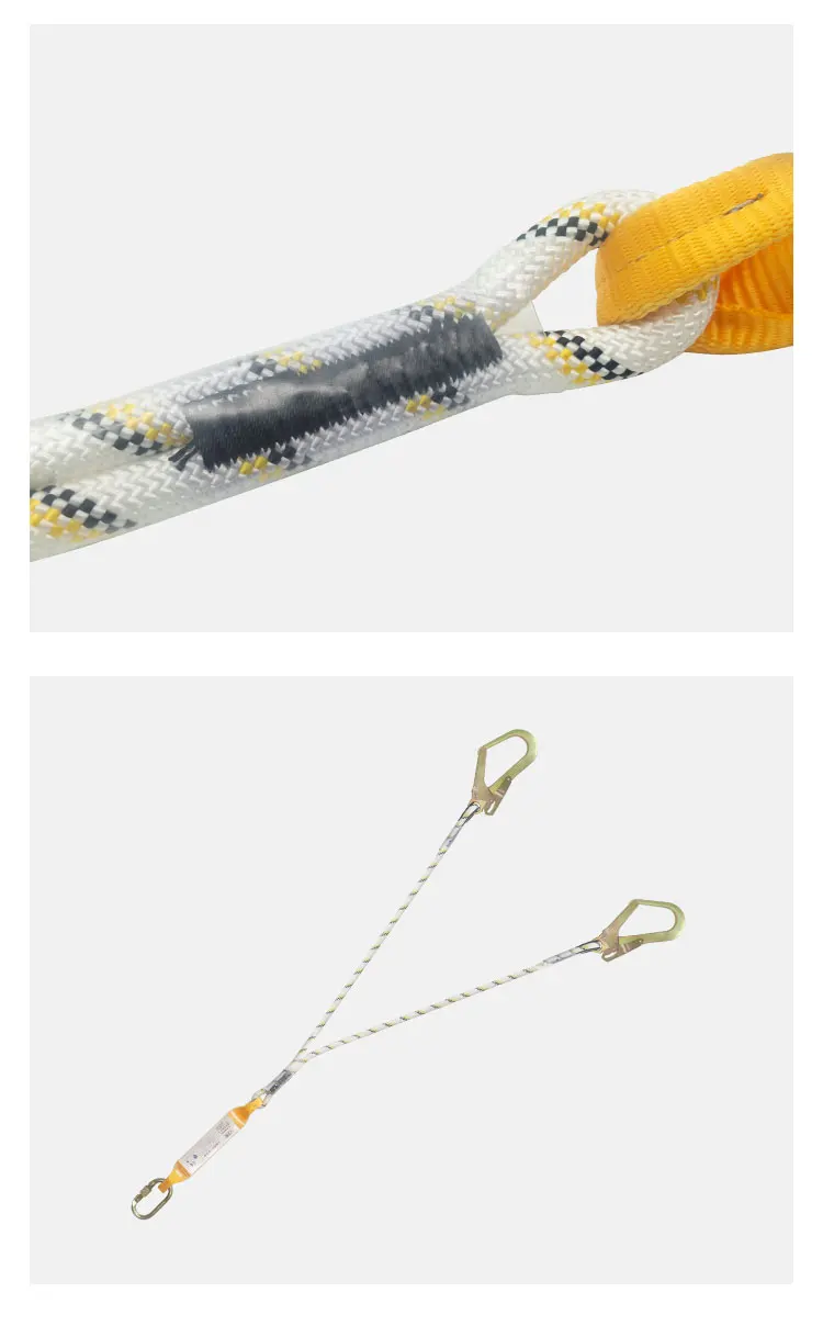 Ntr Personal Fall Protection Fall Arrest Double Rope Safety Lanyard ...