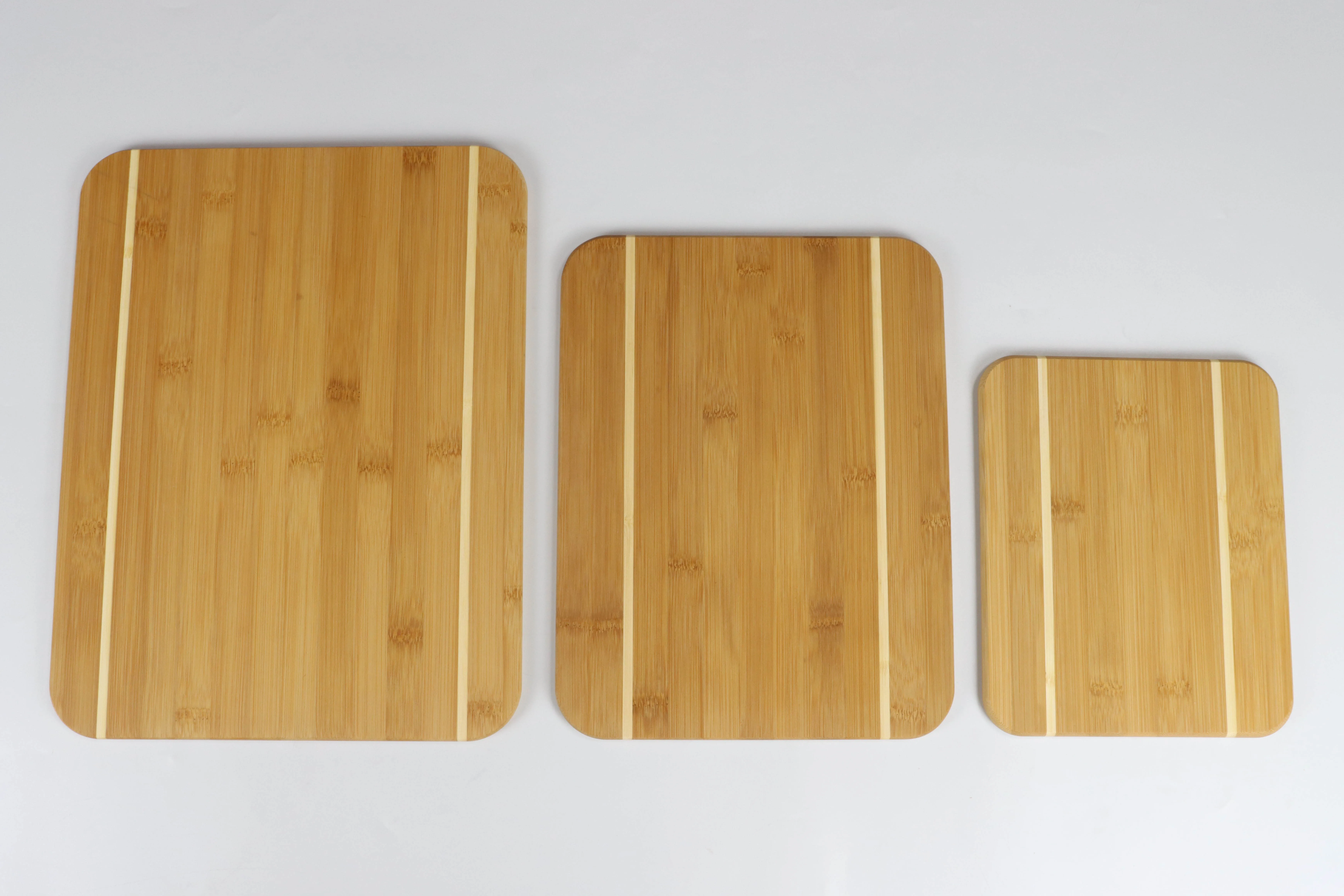 Custom Eco Friendly Two Tone Bamboo Cutting Board Chopping Board Set ...