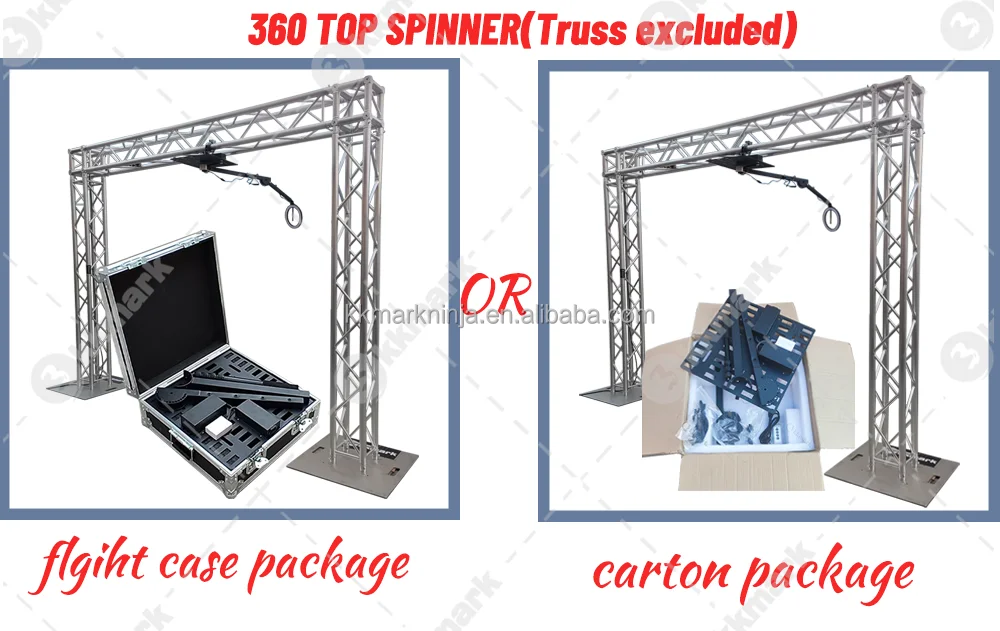 Kkmark Automatic Overhead Spinner Video Portable Photo Booth 360 ...