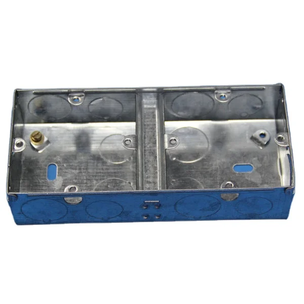 British Standard cable conduit outlet box switch and sockout metal box ...