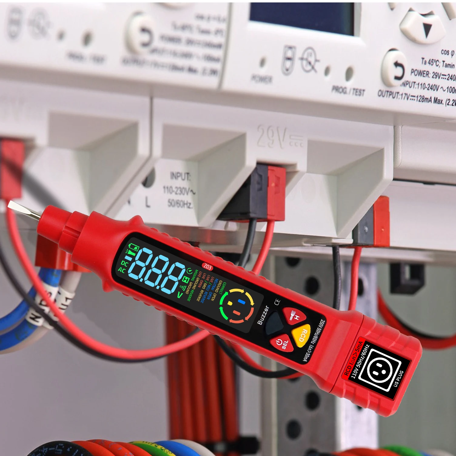 Eu/ Us Power Polarity Digital Ac/dc Voltage Detector Receptacle ...