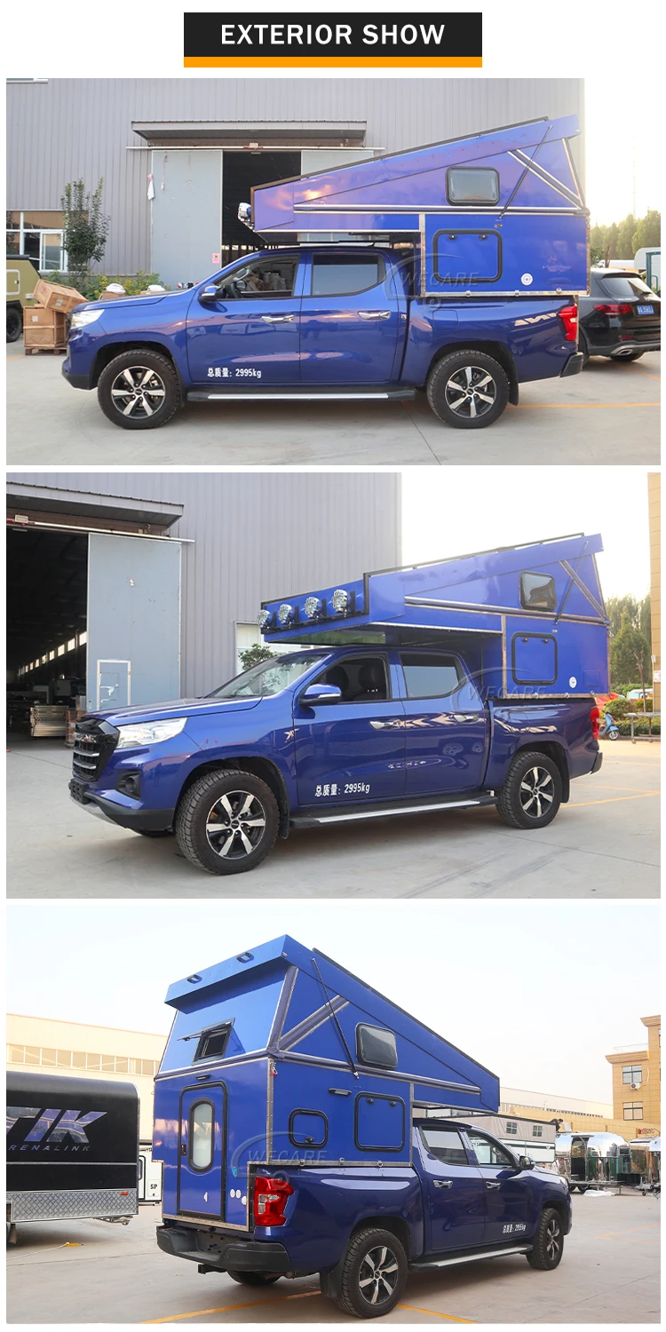Wecare Camper Mini Caravan Camp Trailer Caravan Truck Camper Pick Up ...