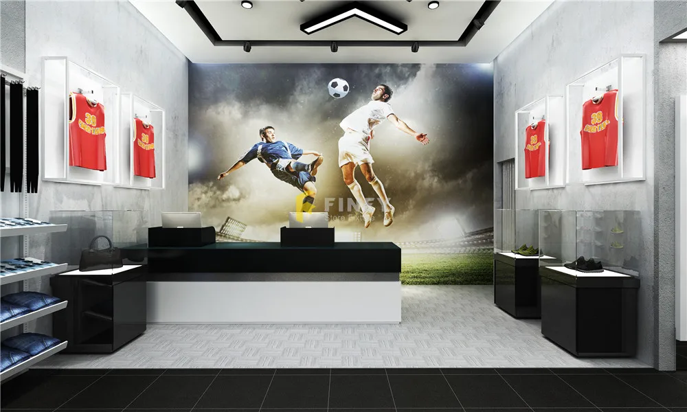 Sport Clothes Shop Interior Design - Customized Display Racks
