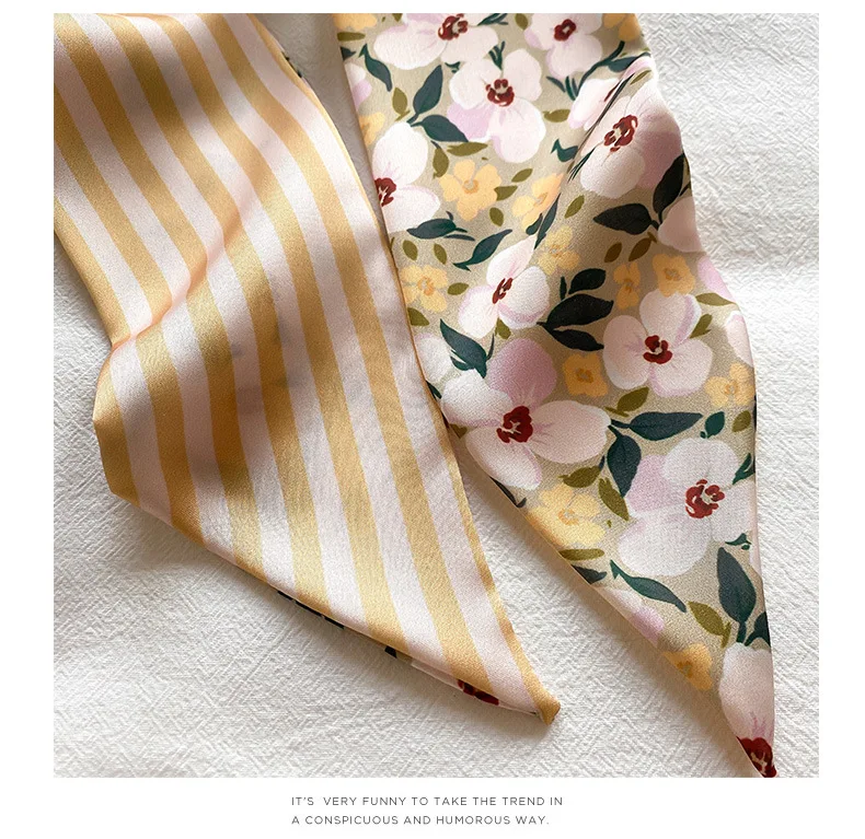 Usa Hot Sale Silky Feeling Twill Bag Scarf Available 130x7cm Head ...