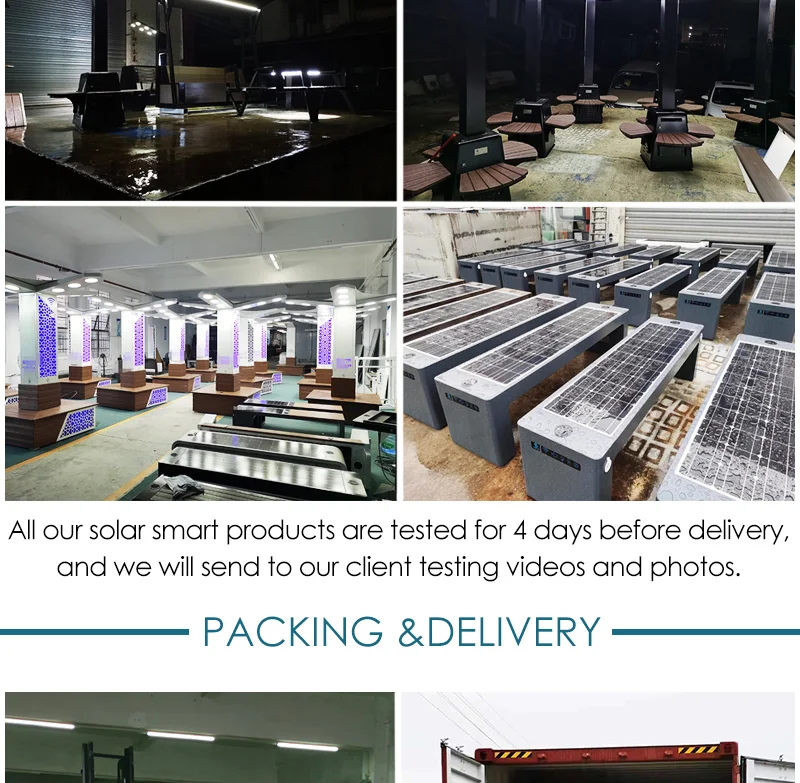 Solar Powered Display Board Smart Advertising Bench For Outdoor - Buy ...