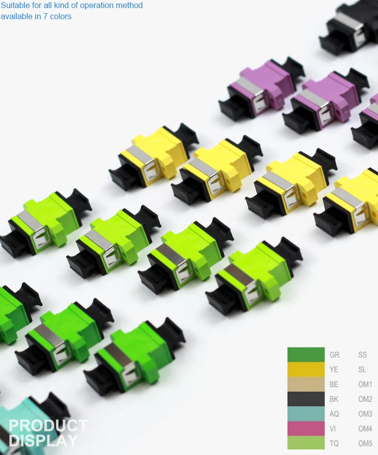 MPO MTP Violet Aqua Key Up Down Fiber Optic Adapter OM3 OM4 for Data ...