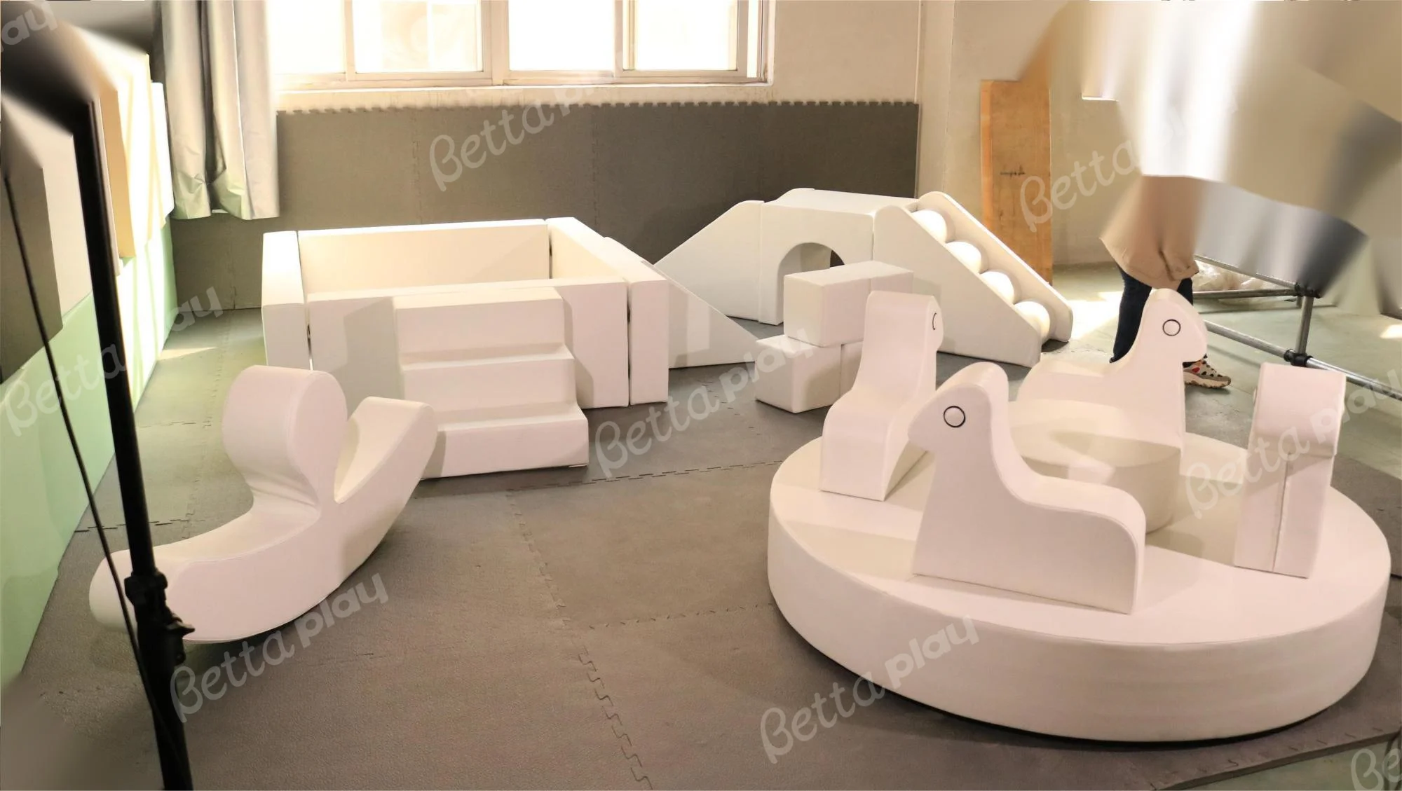 Bettaplay White Set Indoor Kids Toddler Soft Play Equipment