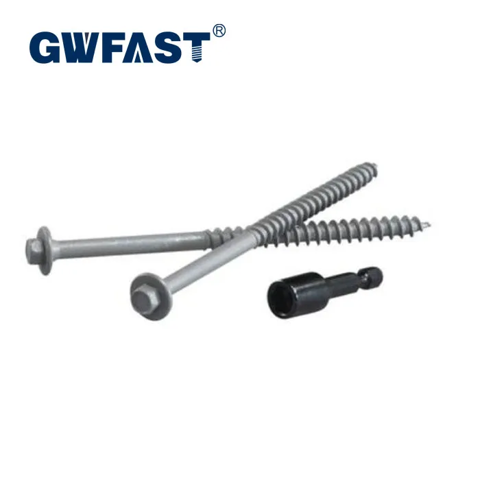 Heavy Duty Black Timber / Log / Landscaping Wood Screws Railway Sleeper ...