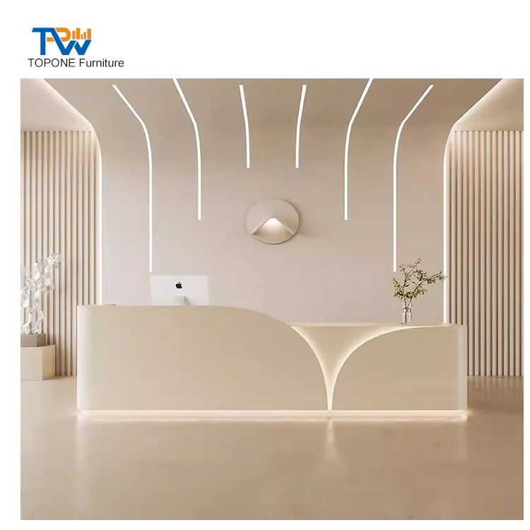 Reception Table Marble Uniform Design Office Clinic Beauty Salon ...