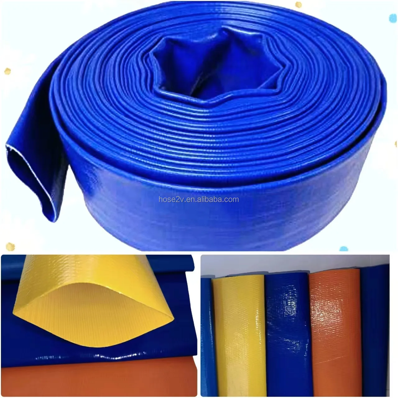 Colorful Water Discharge Pipes Agricultural Flexible High Quality PVC ...