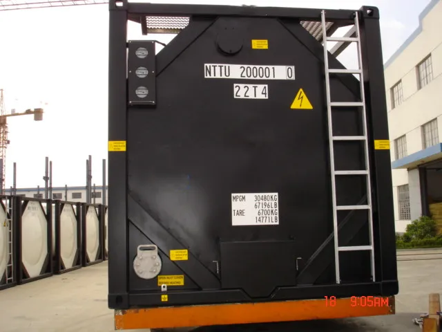 Iso Tank Container 20ft 40ft Bitumen/asphalt/pitch Tanker Container Low ...