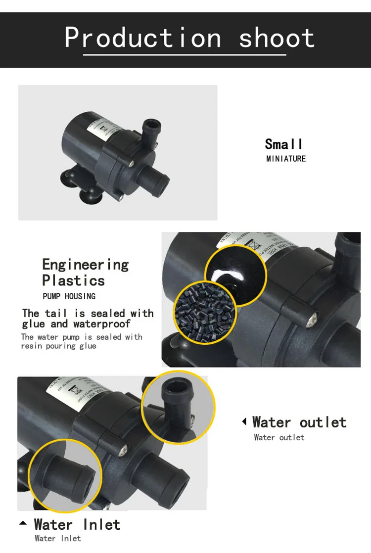 12 Volt & 24 Volt DC Water Pump JT-600A – OEM with 600L/H Flow Rate ...