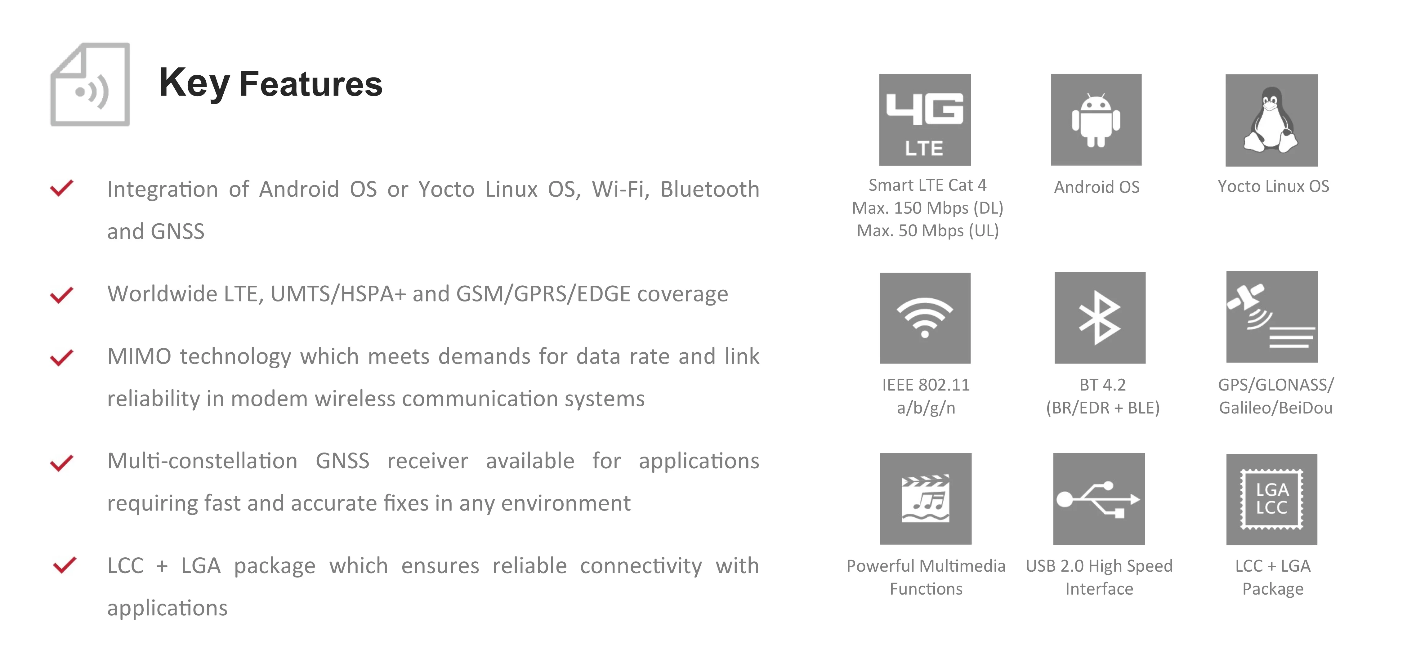Quectel SC20 Module - Smart Board for Android System 4G LTE