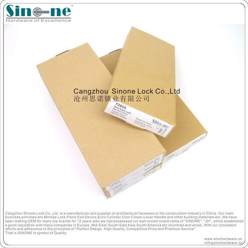 50mm Backset 72mm Center Distance Euro Standard Fire Rated Sus304 ...