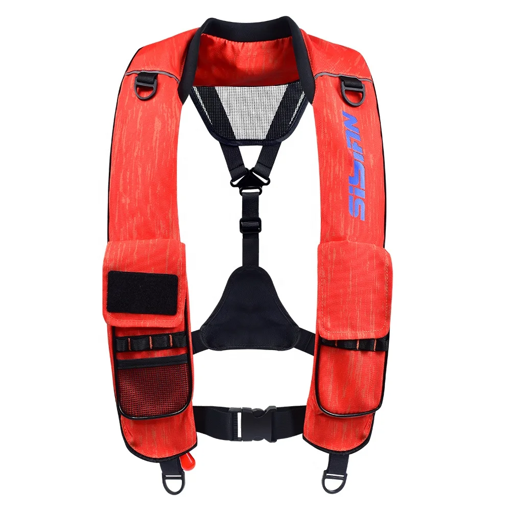 Inflatable Life Jacket 800g Weight Life Vest For Aquatic Sports Factory ...