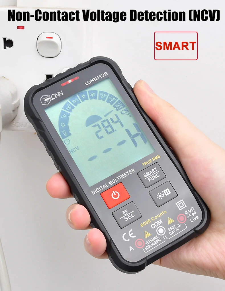 Smart Pocket Multimeter Mini Lcd Digital Auto Range Rms Multimeters ...