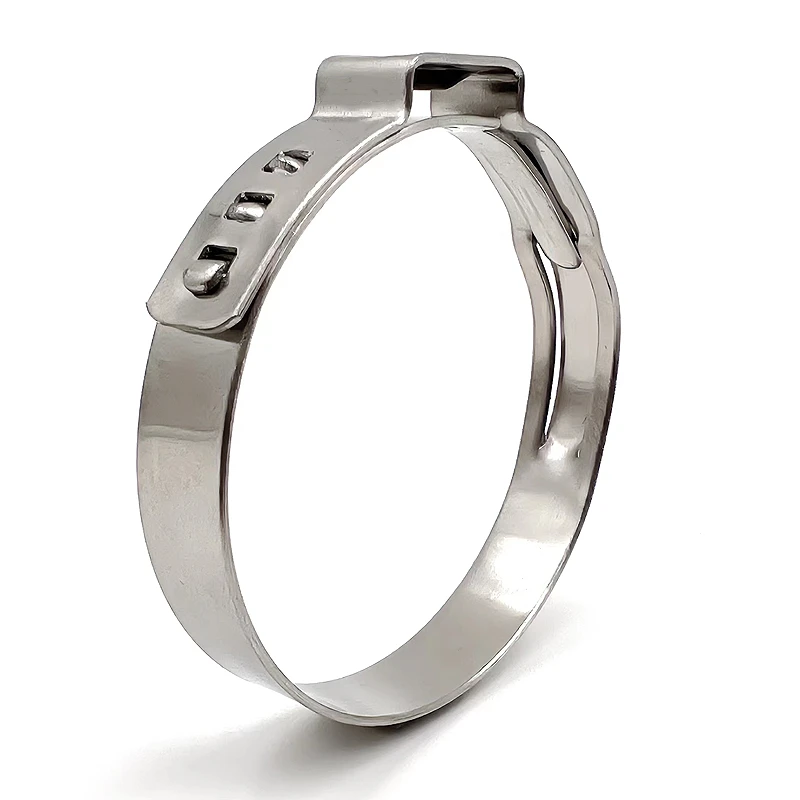 Customized stepless SS304 adjustable tube clamp single ear hose clamp ...