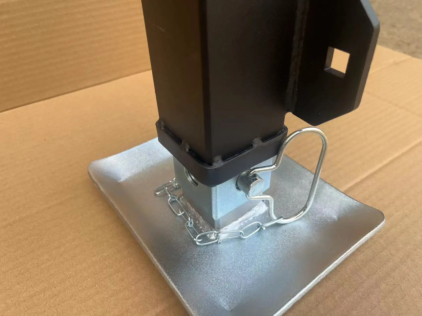 7000lbs Square Tube Trailer Jack with Removable Handle Crank