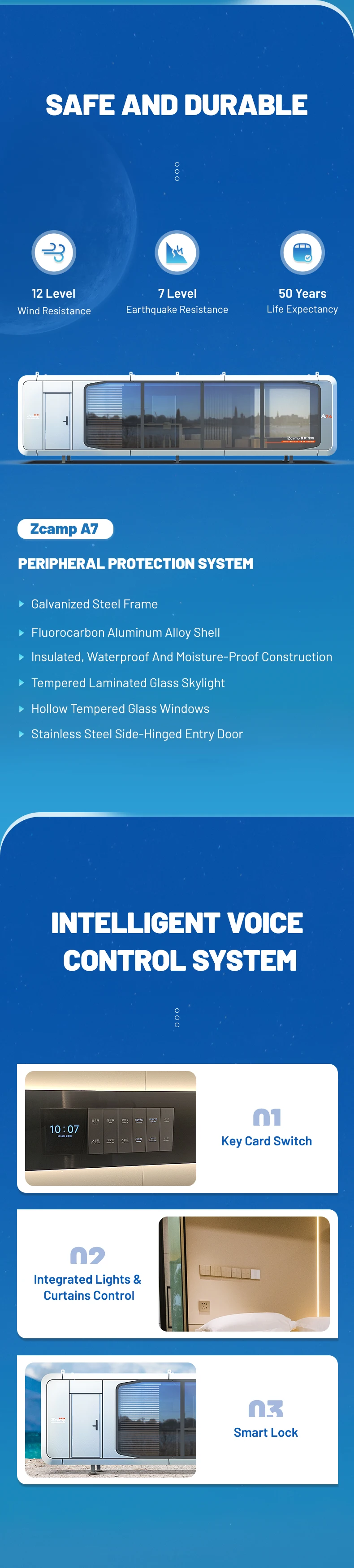 Zcamp A7 Glass Space Capsule - Modern Eco-Friendly Prefab House