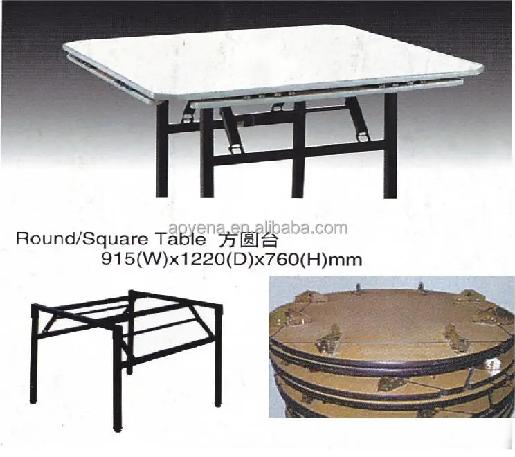 Modern Design Banquet Table Pvc Folding Hotel Furniture For Dining ...