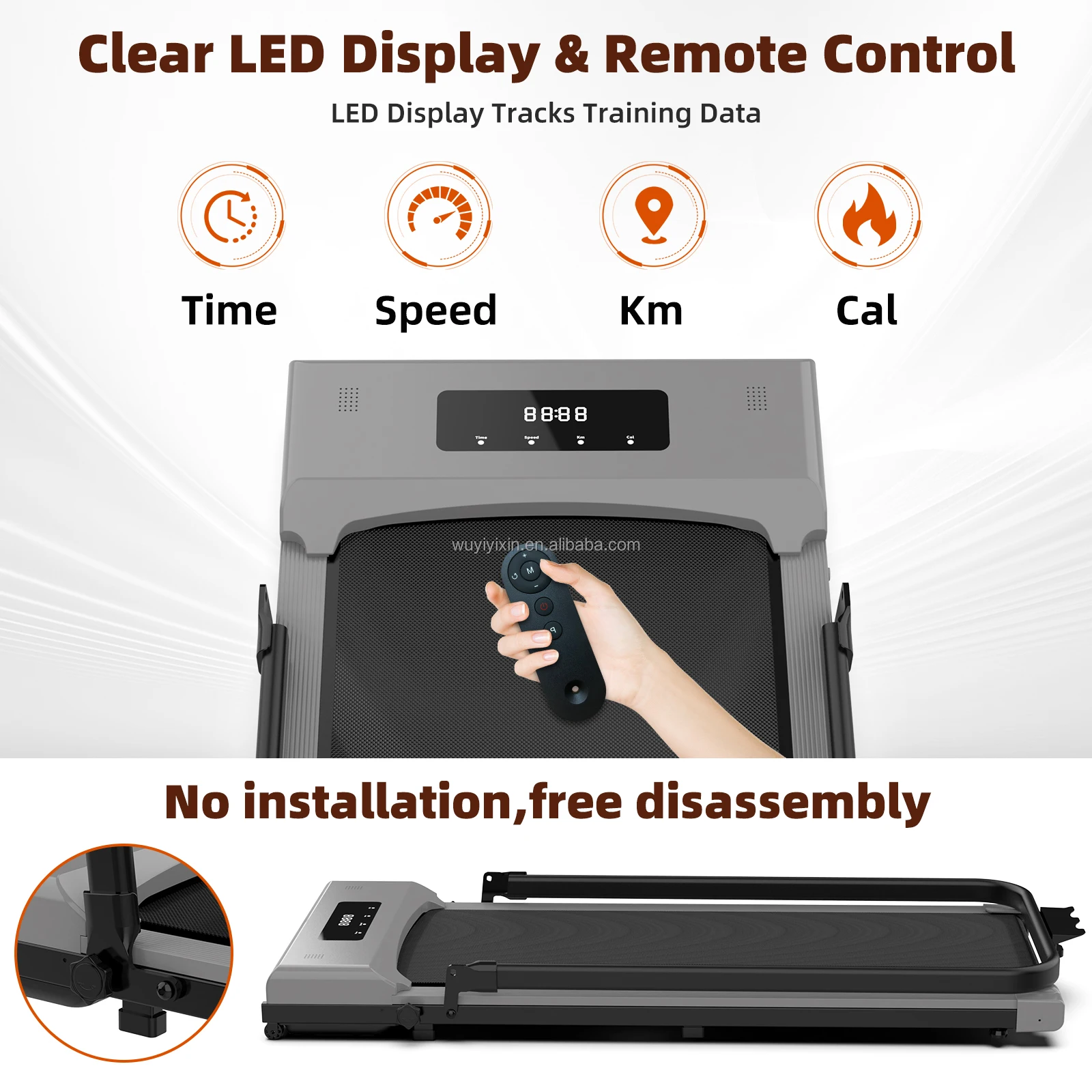 Foldable Under Desk Walking Pad Pro Treadmill - Compact, Portable ...