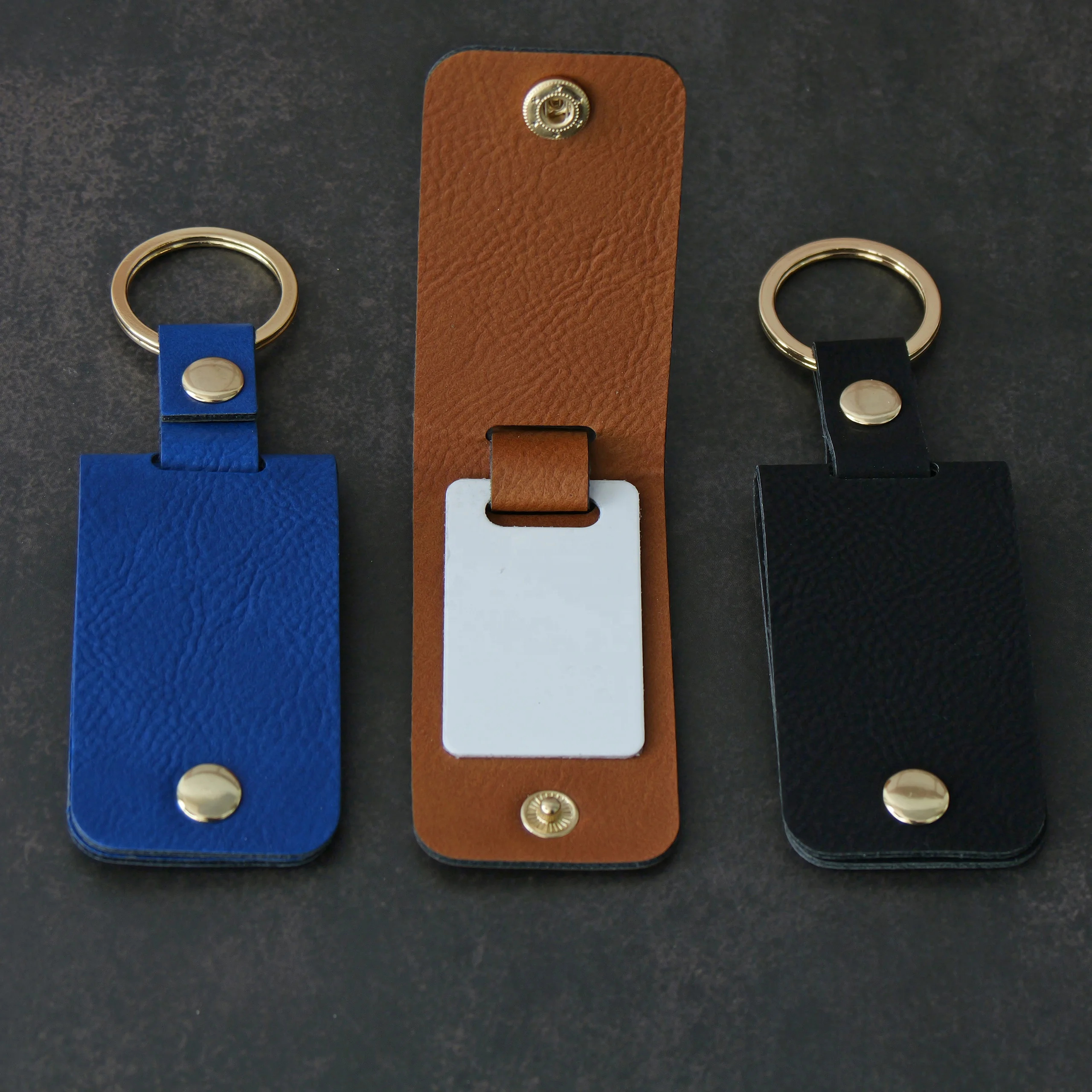 Mini Leather Family Friends Photo Album Keychain Laserable Leatherette ...