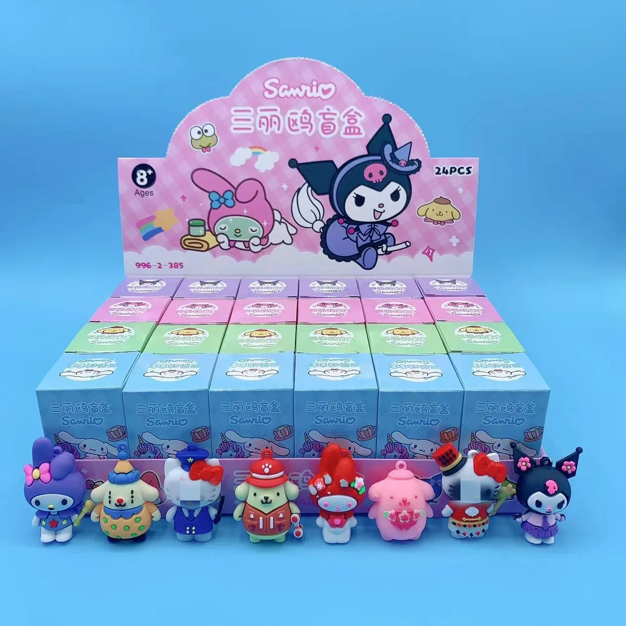 24 Pcs/set Sanrio Blind Box Keychain Kuromi Melody Cinnamoroll Anime ...