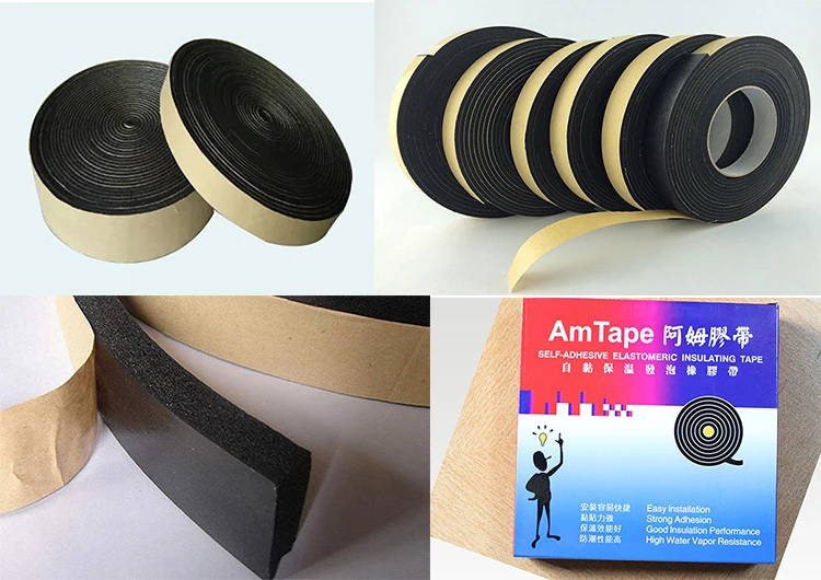 Self Adhesive Elastomeric Foam Insulation Pipe & Tape