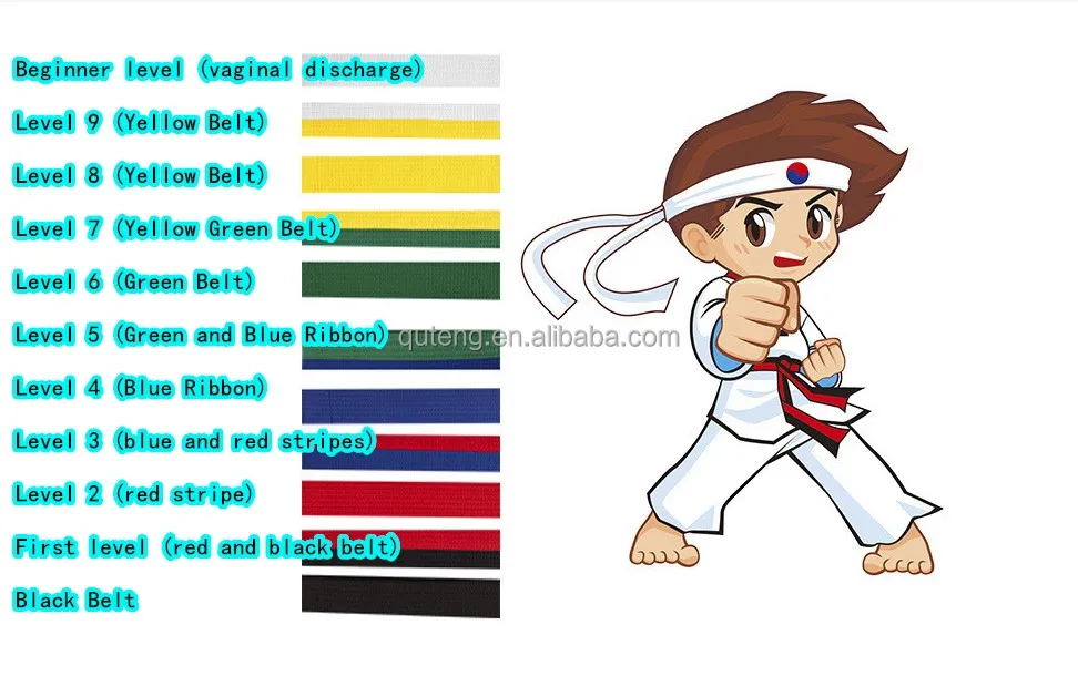 QUTENG Black Taekwondo Belt Display - Korean Itf Pine Tree