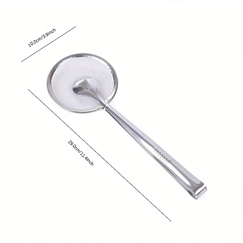 Stainless Steel Kitchen Colander Filter Mesh Spoon Fried Food Oil Scoop ...