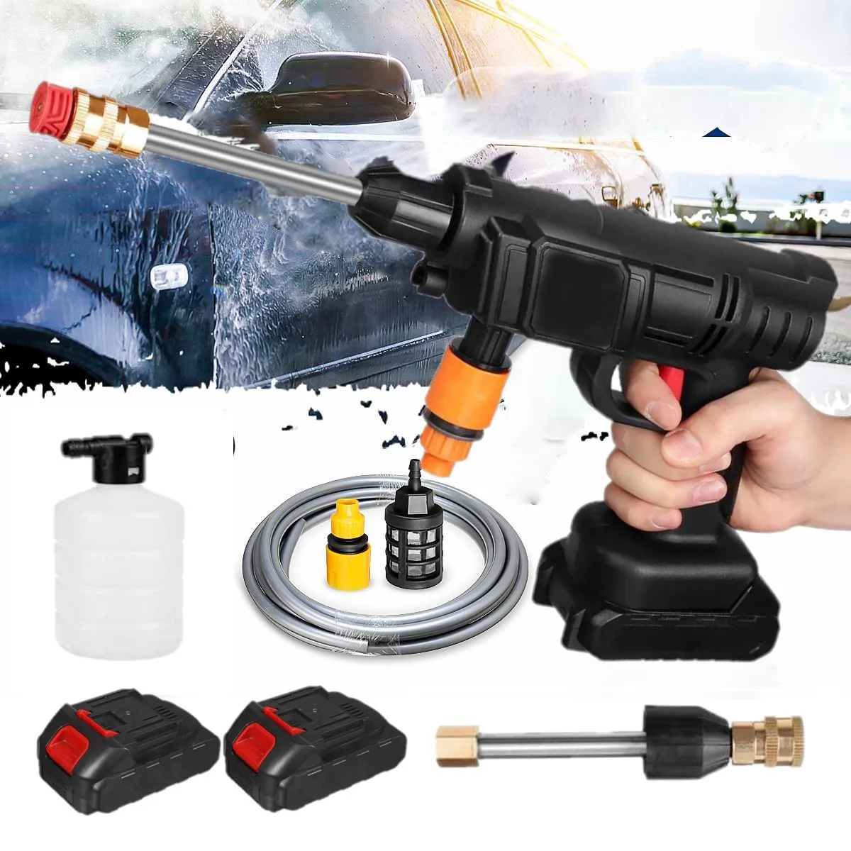 Wg01 Wireless Handheld High Pressure Car Washer Cordless Water Car Wash ...