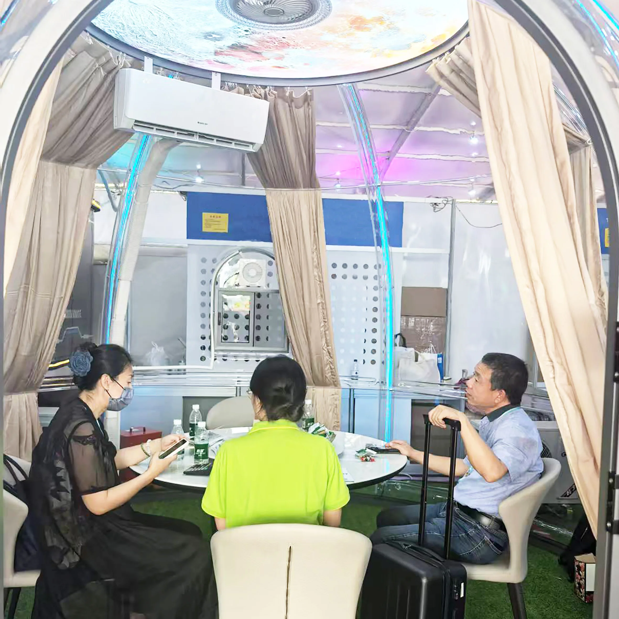Transparent PC Modern Glamping Geodesic Dome House Shelter with Easy ...