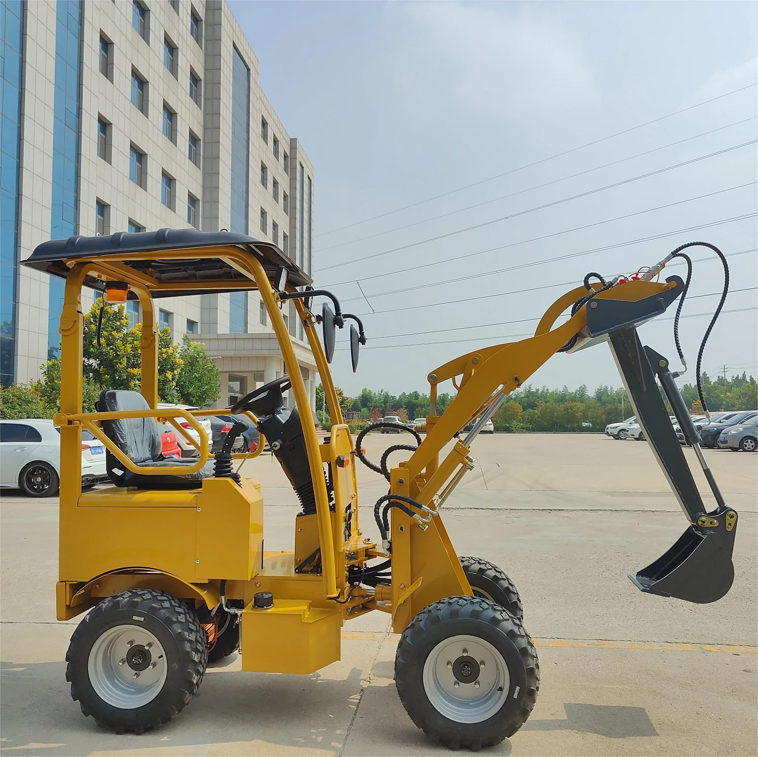 Hot Sale 500kg 1 Ton Mini Wheel Loader 4x4 Electric Diesel Small Wheel ...