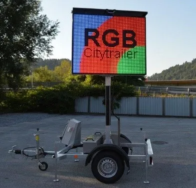 Mobile Variable Message Sign - Solar Trailer LED Signs