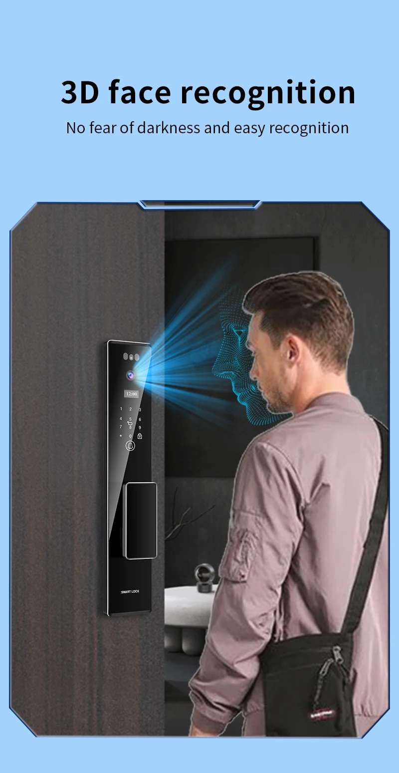 Latest Design Automatic Lock Tuya Wifi Video Calling 3d Face ...