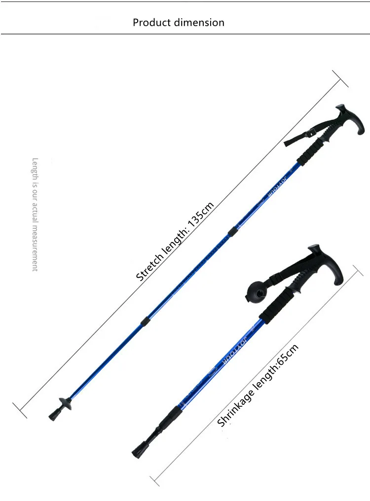 Outdoor Aluminum Telescopic Hiking Stick Hiking Cane for Camping ...
