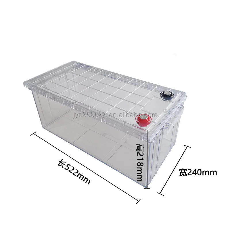 Customized 12V Lithium Battery Case Shell - Transparent ABS
