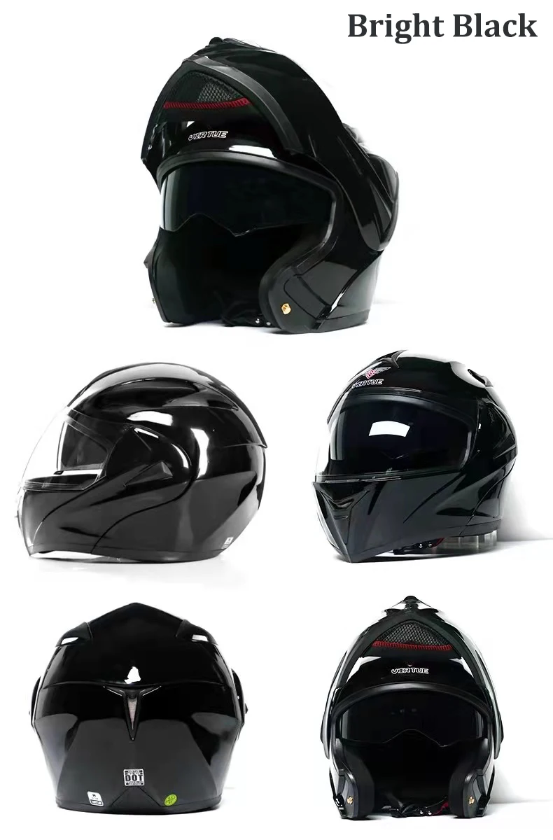 Dot Modular Motorcycle Helmet Full Face Helmet Cascos Carbon Fiber ...