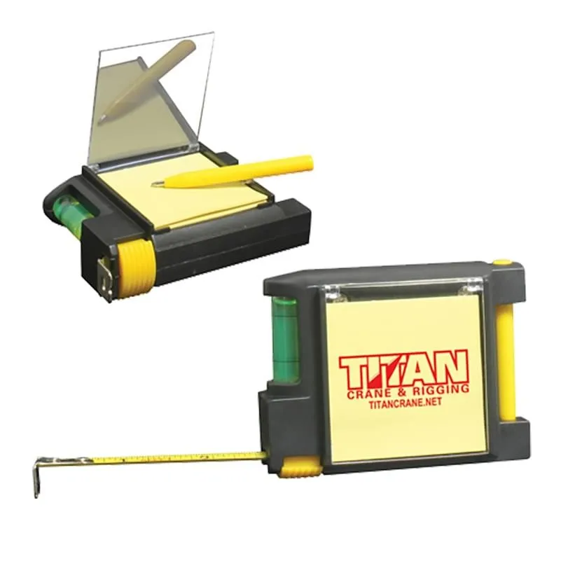 10' Multi-Function Tape Measure W/ Level/ Notepad & Pen Tape Measure ...