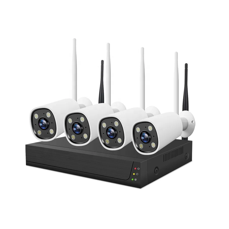 Wireless Long Distance Transmission Two Way Audio 4ch 3MP Wifi Camera ...