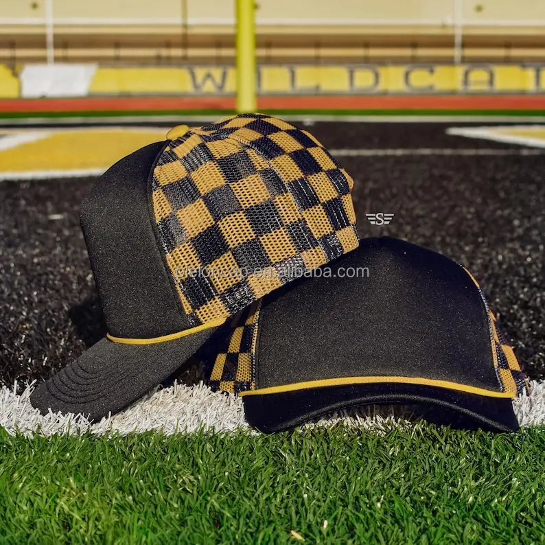 Custom Print 3D Puff Logo OTTO 5 Panel Polyester Mesh Baseball Cap ...