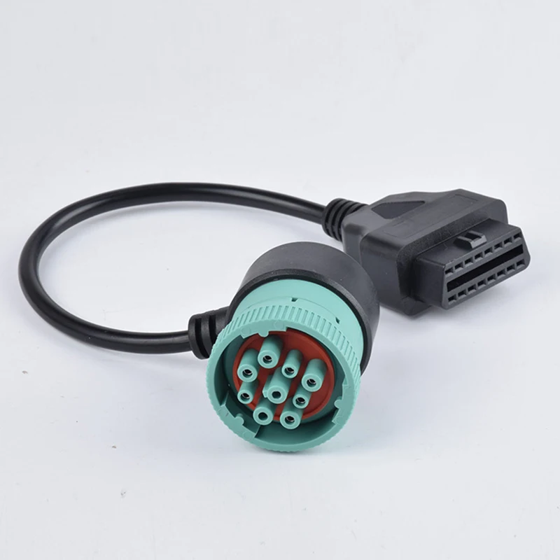 J1939S J1708 L-type right angle 9-pin to Obd 2 car obd adapter truck ...