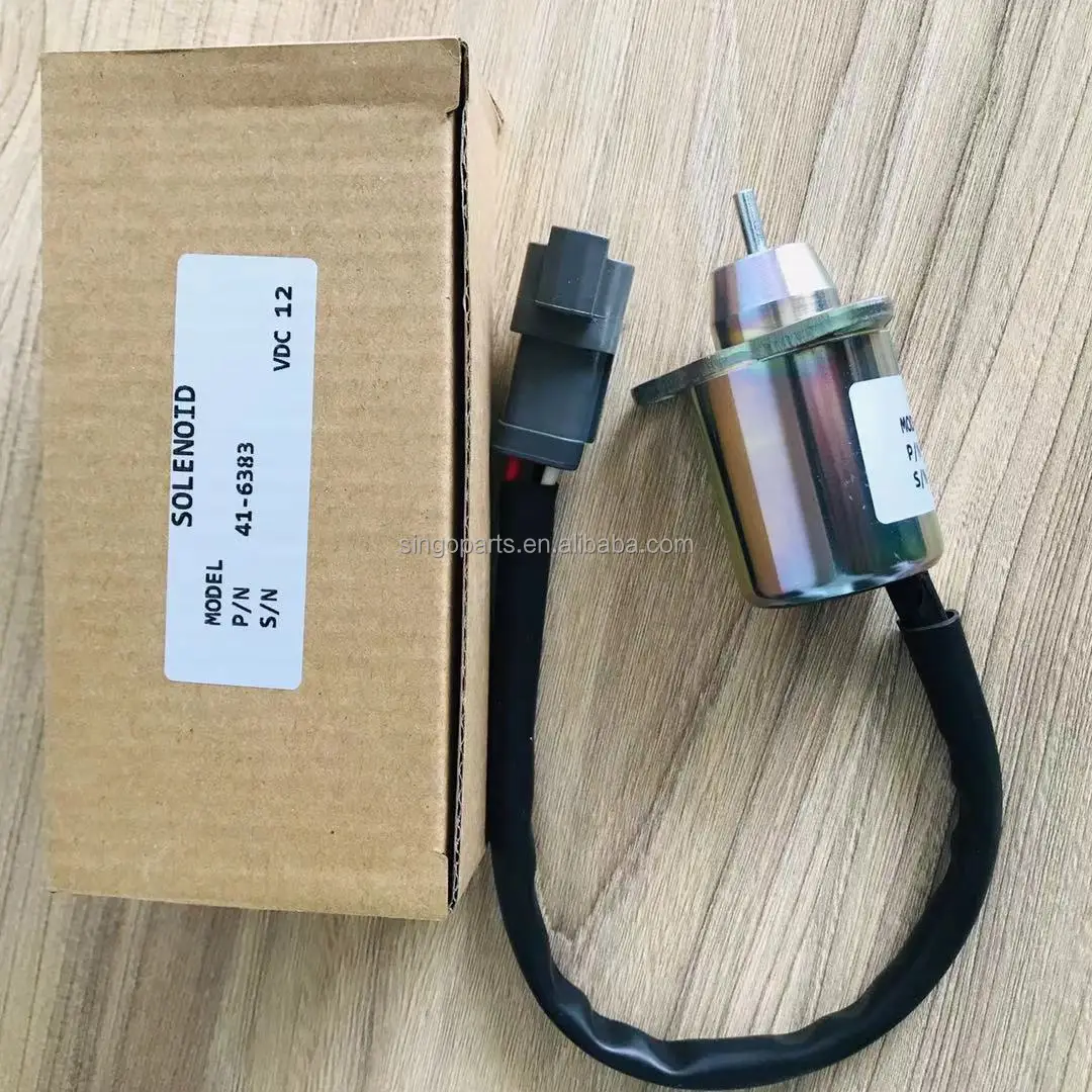 Yanmar 4TNE84 Fuel Cut-off Stop Solenoid 41-6383 by SINGO