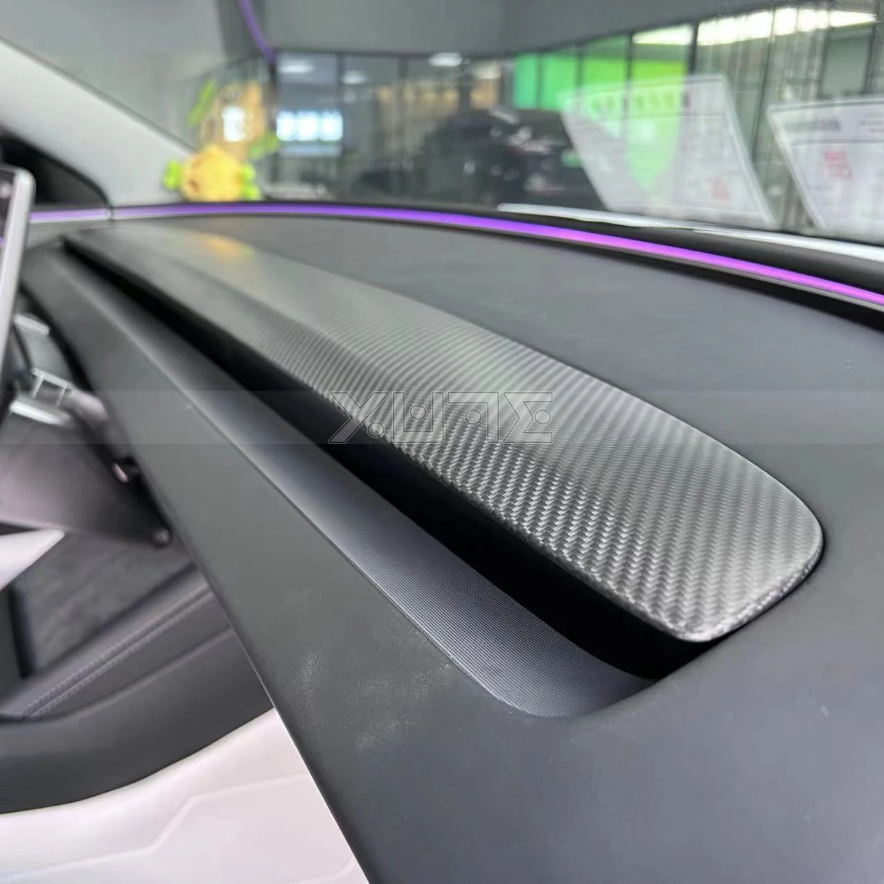 For 2024+ New Tesla Model 3 Highland Real Carbon Fiber Dashboard ...