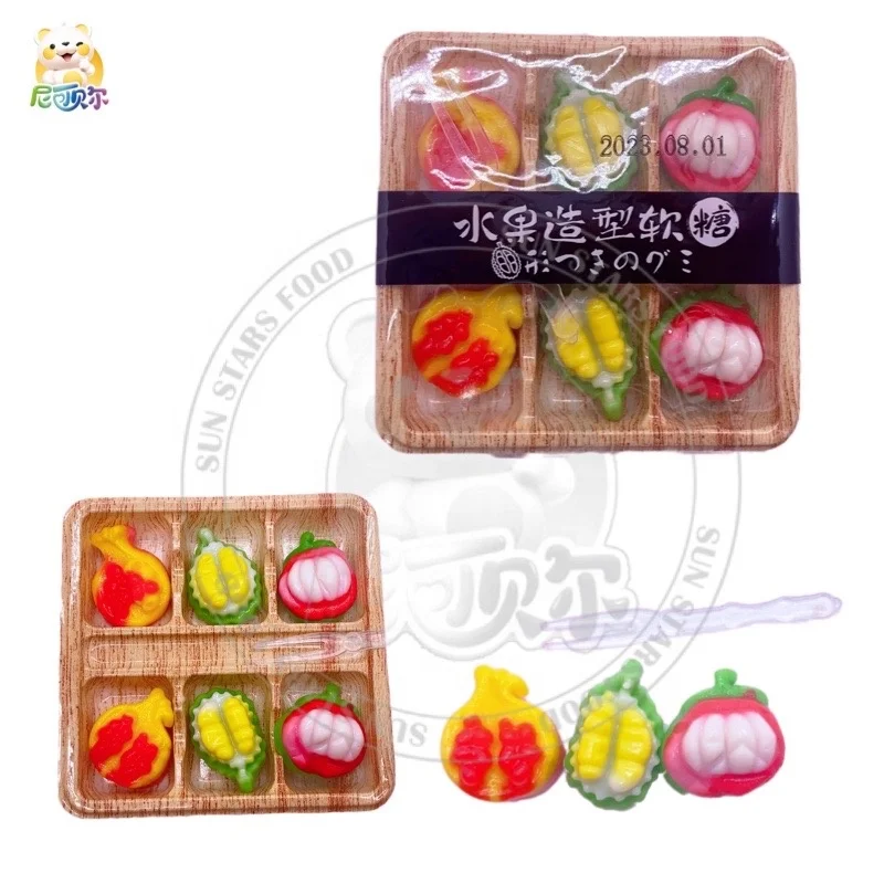4d Durian Mangosteen Pomegranate Shape Gummy Jelly Soft Candy - Buy ...